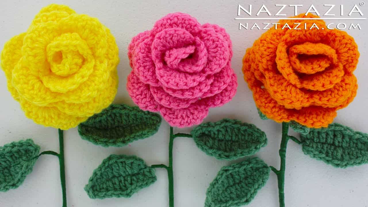 How To Crochet An Easy Rose Flower For A Bouquet Of Roses Naztazia How To Crochet An Easy Rose Flower For A Bouquet Of Roses Naztazia