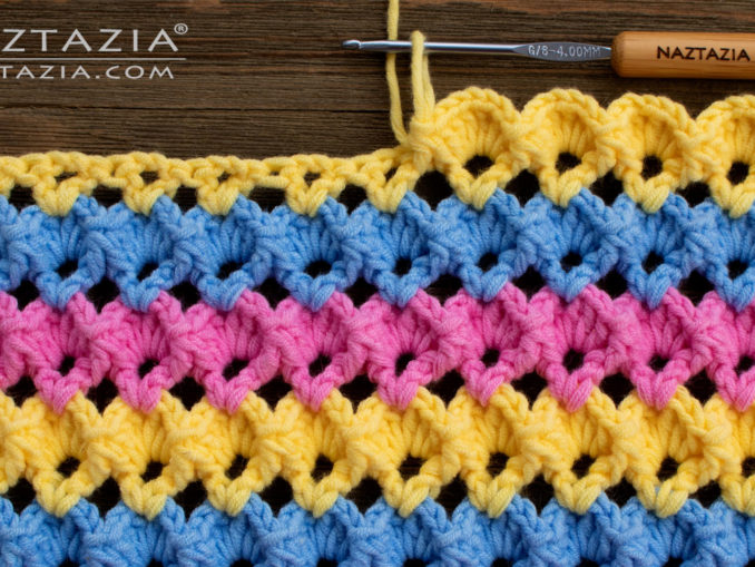 How to Crochet Mini Check Plaid Stitch - Naztazia