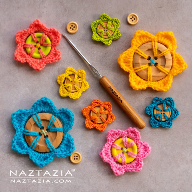 Crochet Button Flower - Naztazia