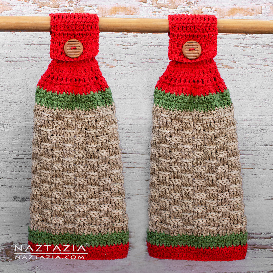 Crochet Kitchen Towel with Topper - Naztazia