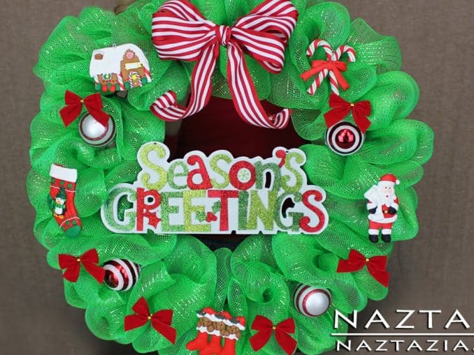 How to Make a Deco Mesh Christmas Tree - Naztazia