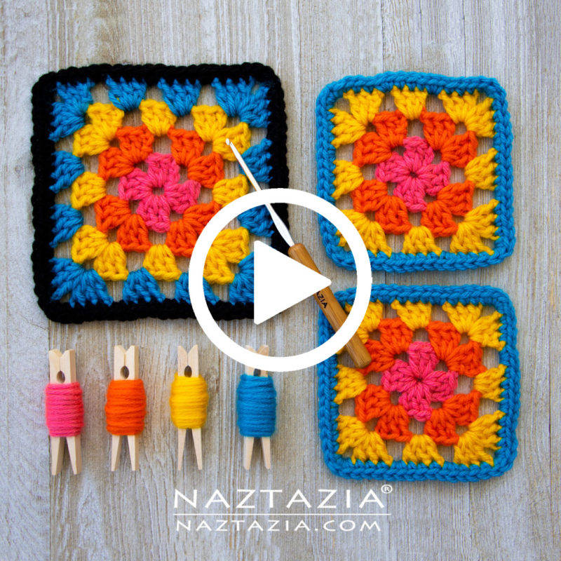 Granny Square Crochet Tutorial - Naztazia