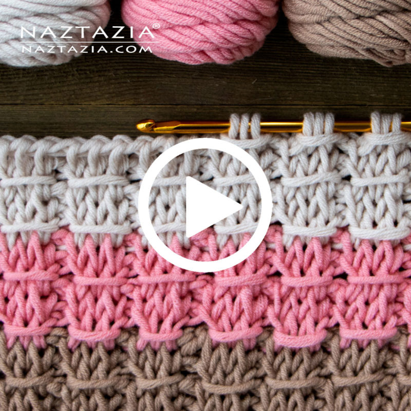 Tunisian Crochet Bamboo Stitch - Naztazia