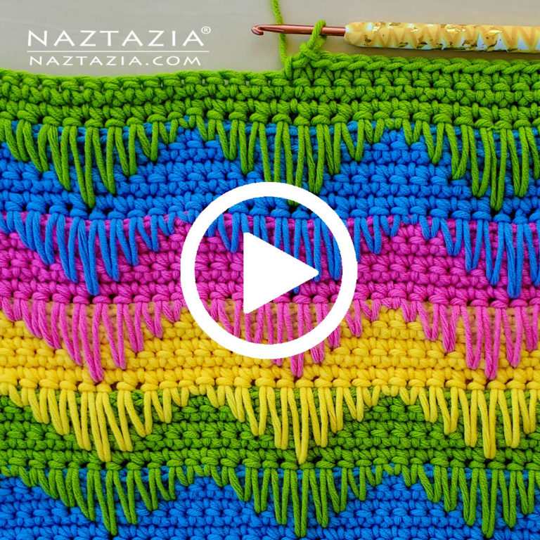 Crochet Extended Ripple Stitch - Naztazia