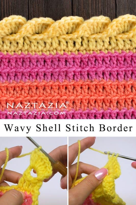 Wavy Shell Stitch Border Edging - Naztazia